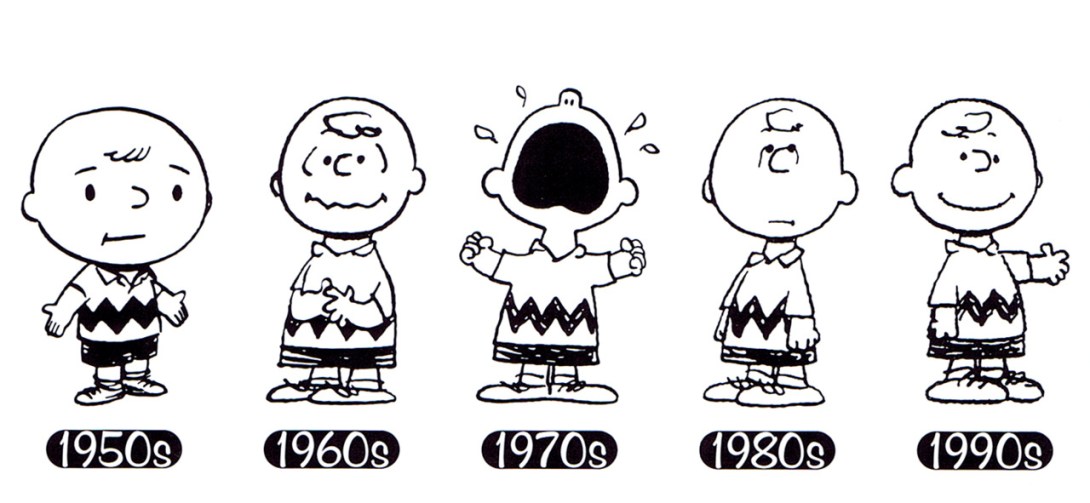 Rapid mutations in the 1950s? The evolution of Charlie Brown.