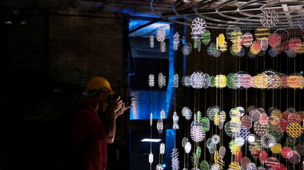 An installation to blend particle physics with art.