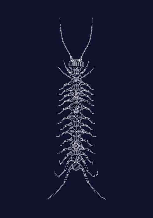 Mechanical bug blueprints that you can geek out to.