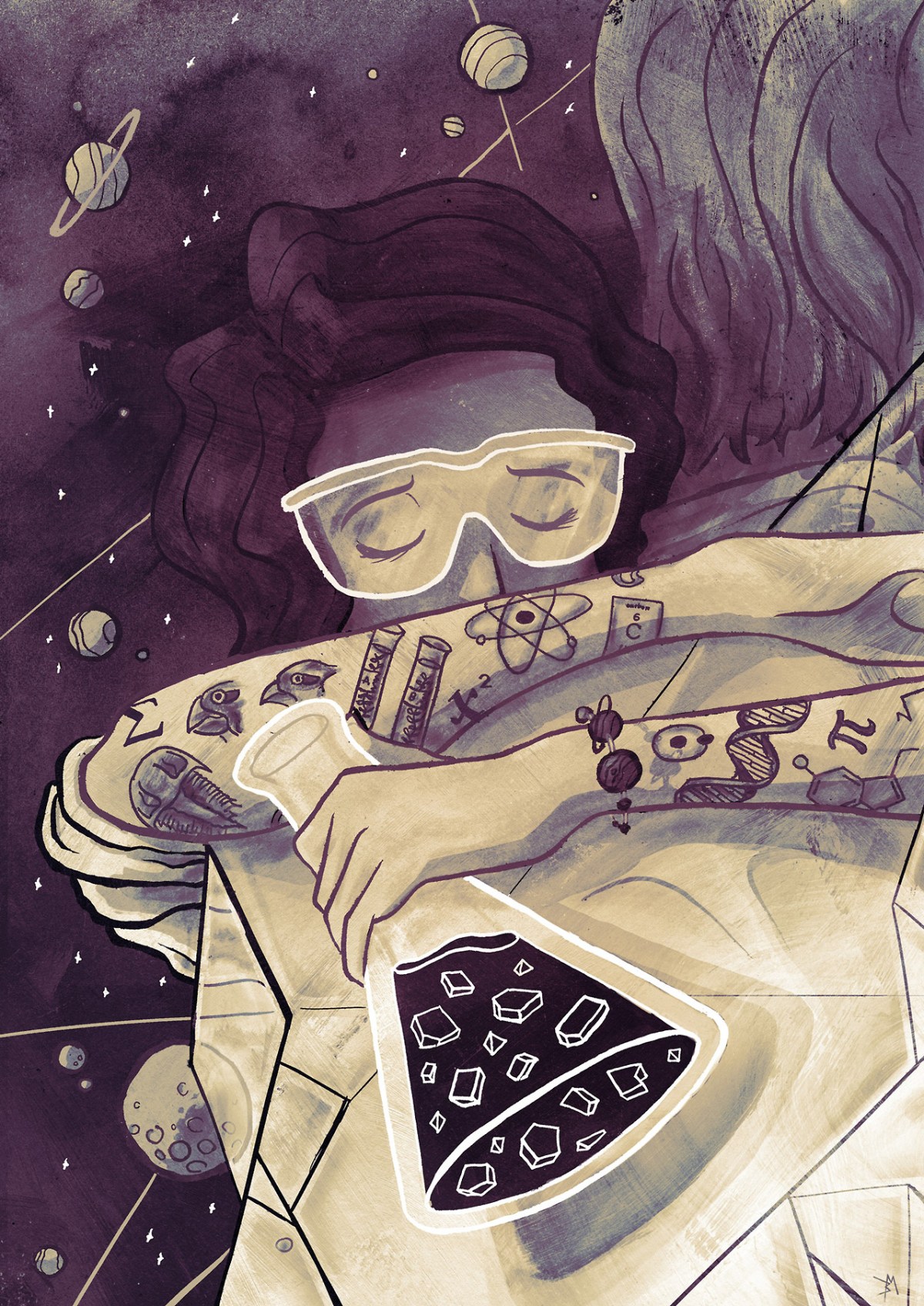 Enamored with this lovely drawing of a “scientist.”