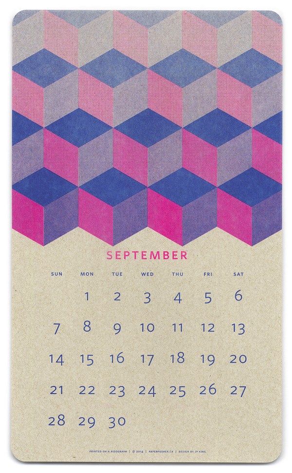 This mathematically gorgeous calendar is a wonder to look at.